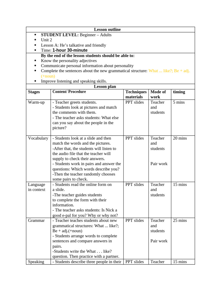 Lesson Plan file | PDF | Teachers | Lesson Plan