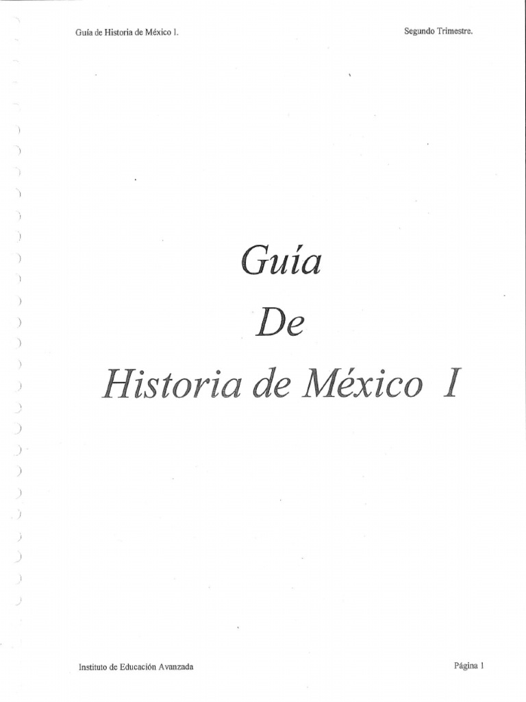 Historia de México I | PDF