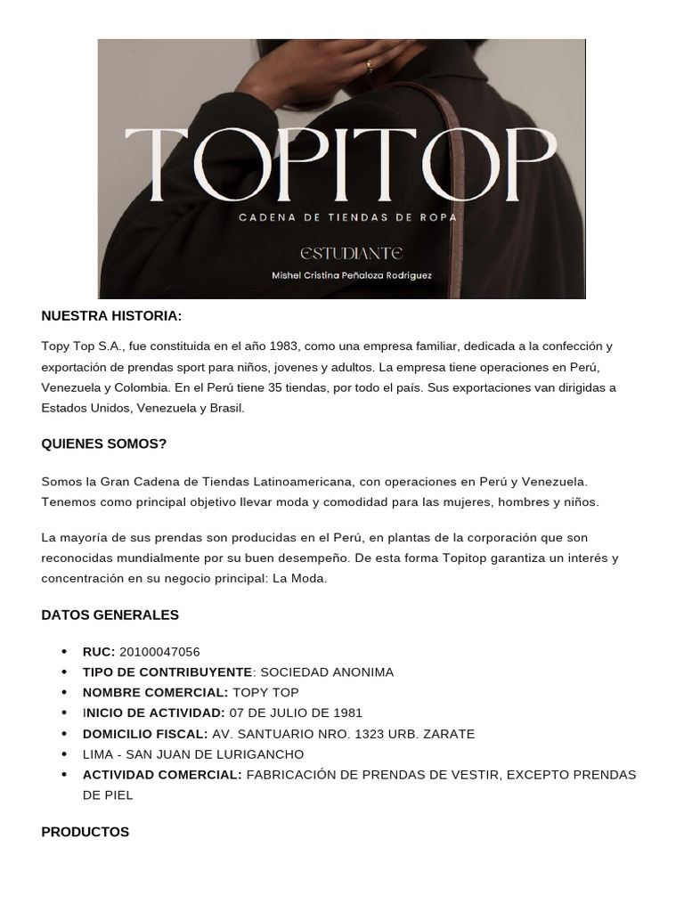 TOPITOP | PDF | Textiles | Business