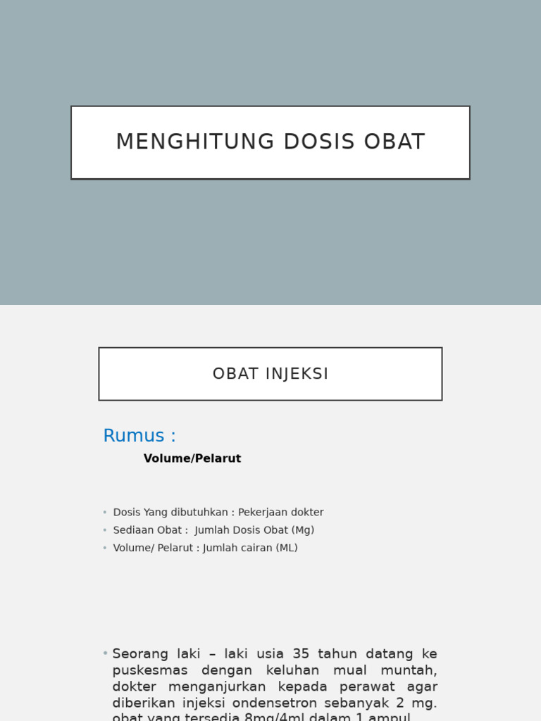 Menghitung Dosis Obat | PDF