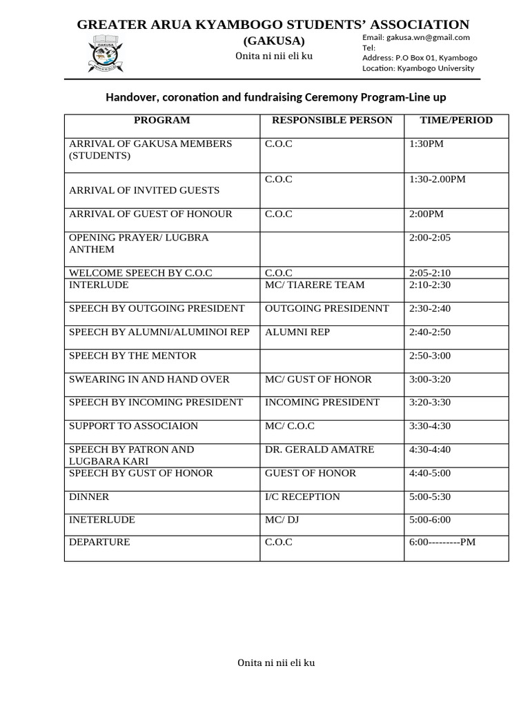 Draft Prog Line-Up | PDF