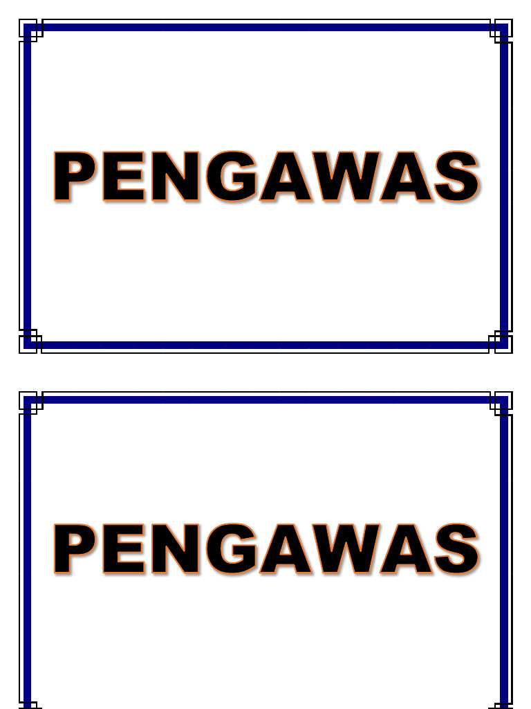 Name Tag Pengawas | PDF