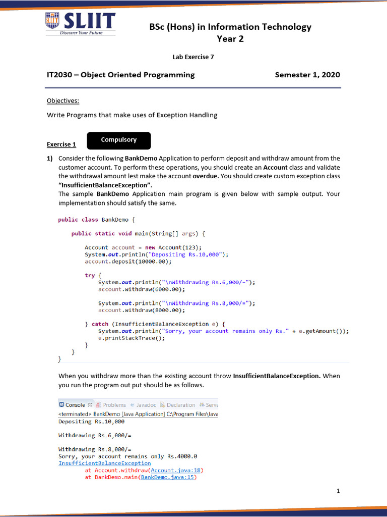 Practical 7 | PDF | Object Oriented Programming | Computer Science