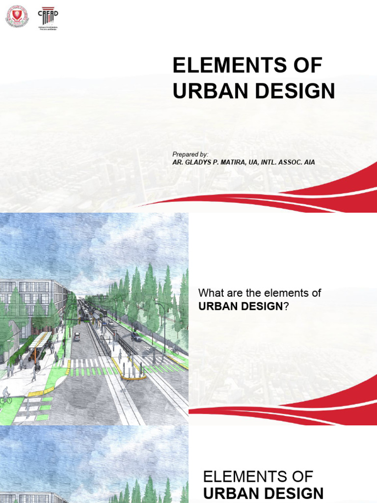 Topic-6_Elements-of-Urban-Design | PDF | Street | Transport Infrastructure