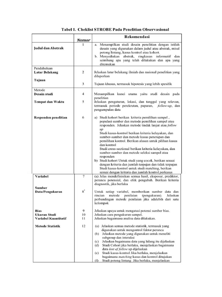 CheckList STROBE | PDF