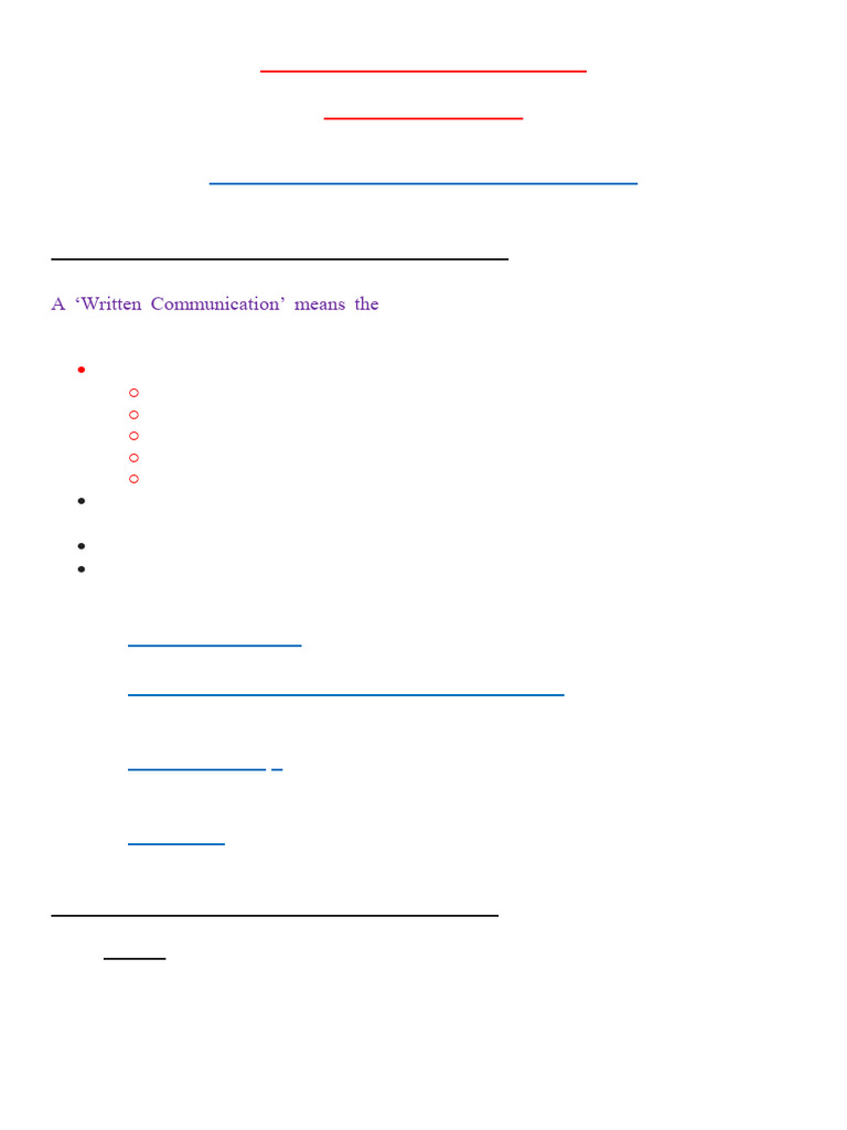 BC BCA UNIT III Written Communication Notes | PDF | Communication ...