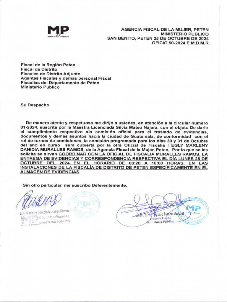 Oficio Comision | PDF