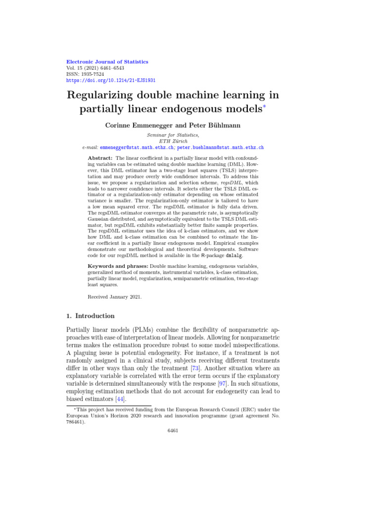 21-EJS1931 | PDF | Estimator | Linear Regression
