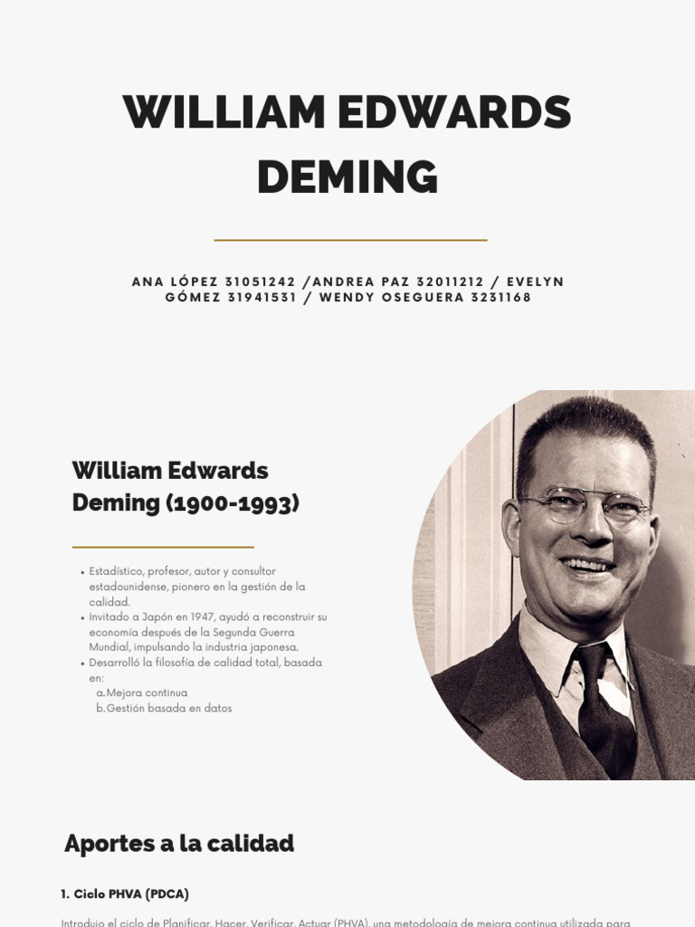 Deming_Grupo1 (1) | PDF | Economias | Business