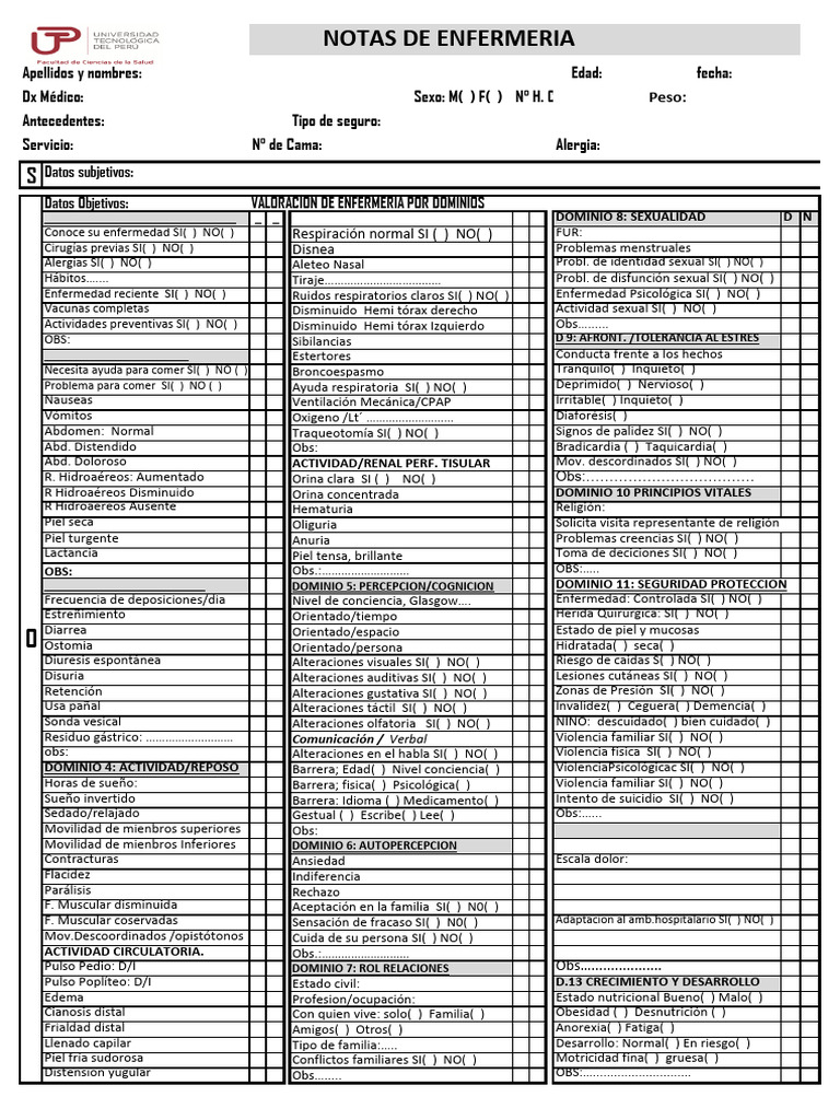 Lado a Notas de Enfermeria Utp | PDF | Medicina CLINICA | Especialidades Medicas