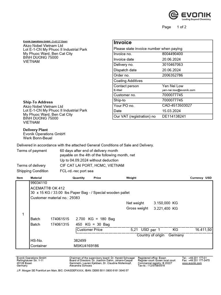 REVISED Invoice Packing List and COA (new address) SL 2 Years | PDF ... REVISED Invoice Packing List and COA (new address) SL 2 Years | PDF ...