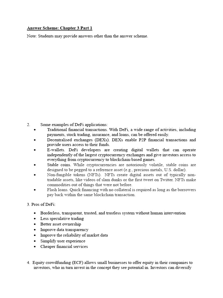 Chapter 3 Part 1answer Pdf Cryptocurrency Investing 