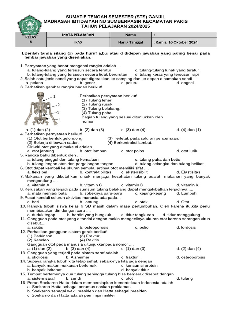 Ipas. Sts. 1. | PDF | Sejarah