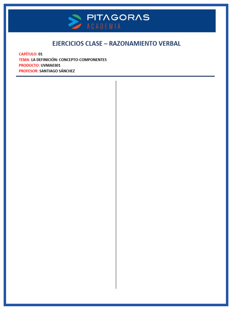 Uvma0301-Rv-Ej01-La Definición (Concepto-Componentes) | PDF