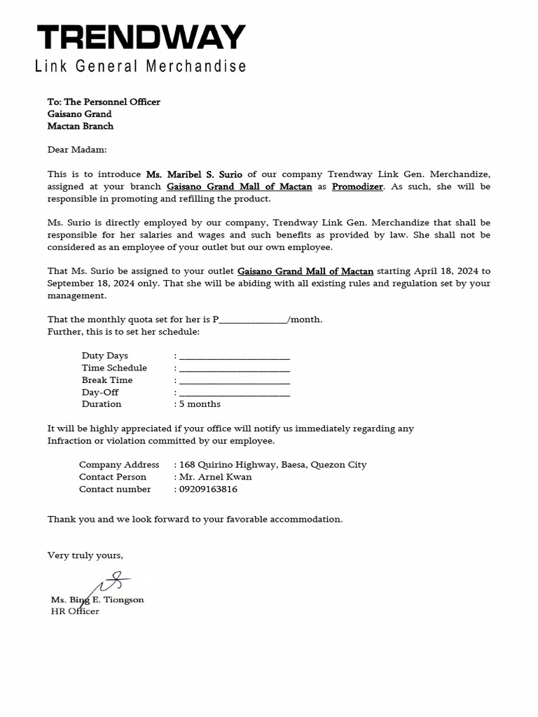 Gaisano Grand Mactan Intro Maribel S. Surio 2024 | PDF | Business