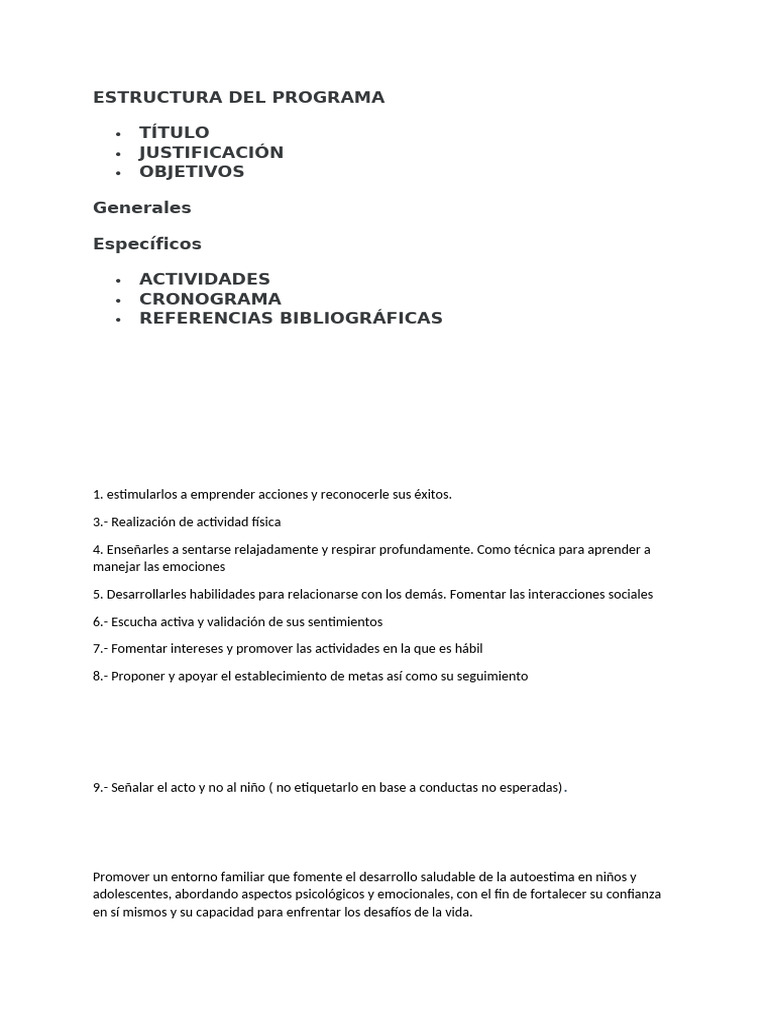 Taller para padres | PDF