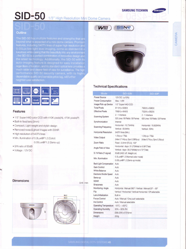 SID-50P | PDF | Vision | Information And Communications Technology