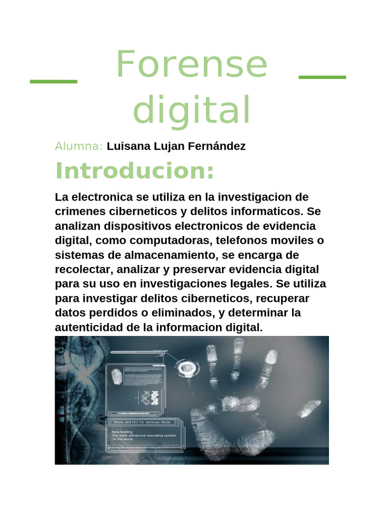 Forense Digital Informe | PDF | Forense digital | Informática forense