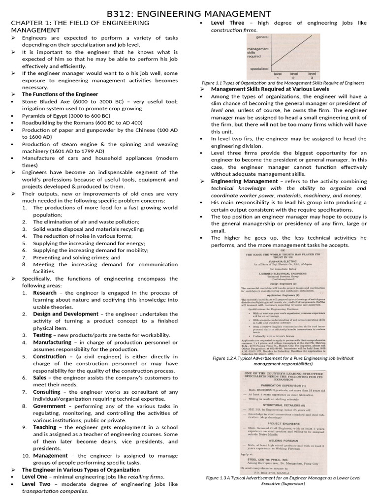 B312 - ENGINEERING MANAGEMENT | PDF | Decision Making | Regression Analysis