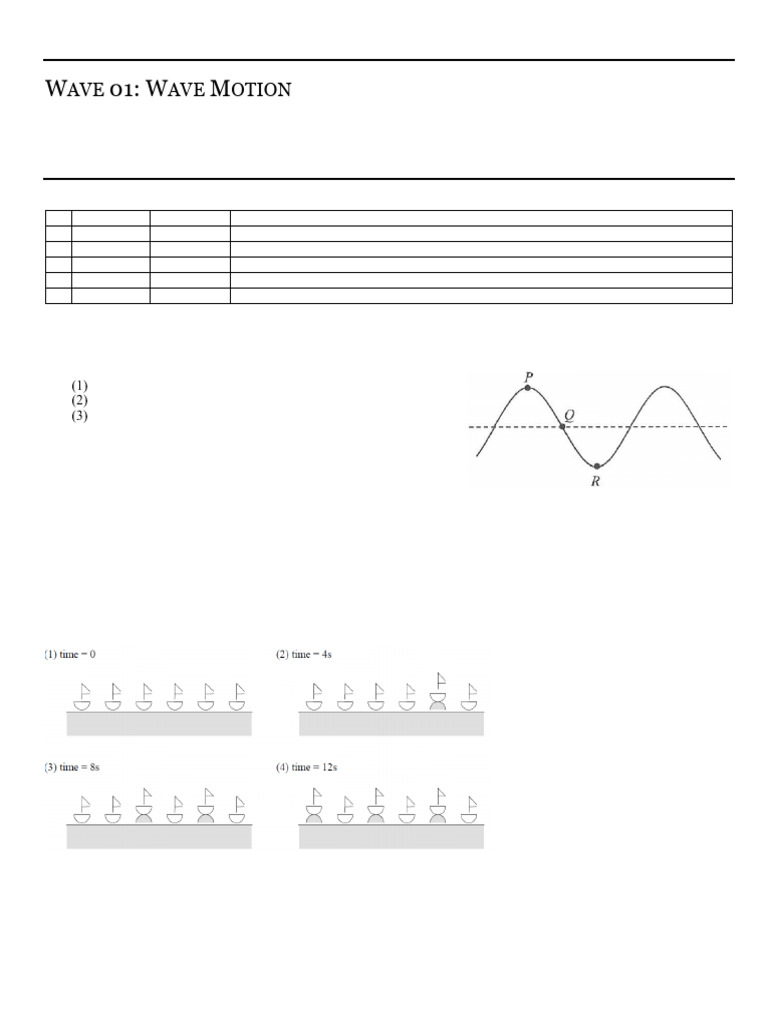 ALCEDSE Sorted Full Exercise Wave 01 Wave Prop_Spaced | PDF | Waves | Wavelength