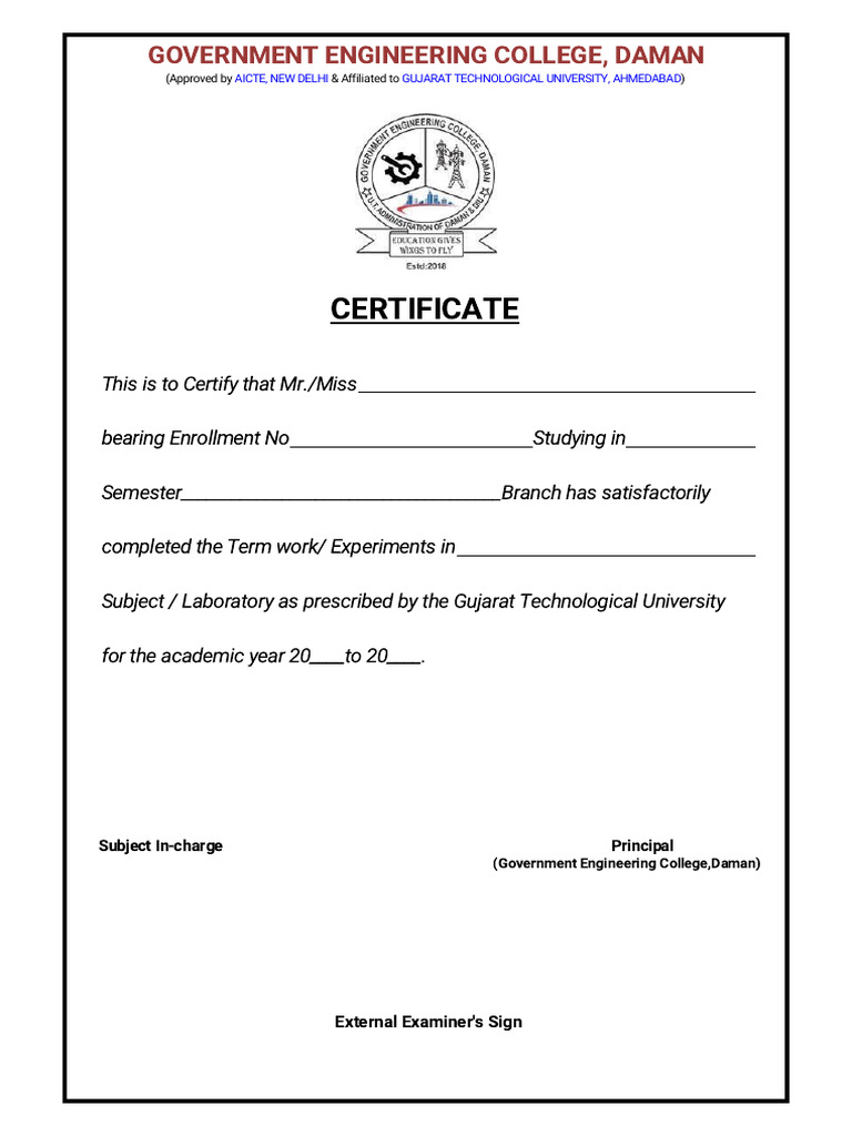 certificate external | PDF