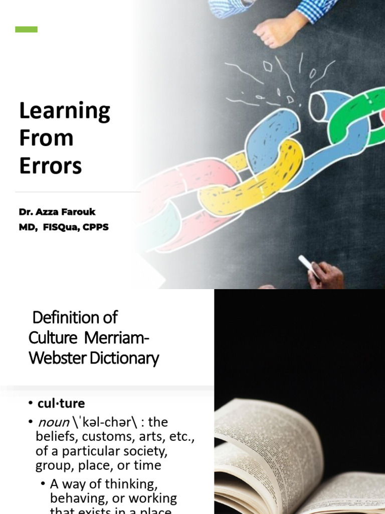 Learning from errors Safety culture- reporting systems | PDF | Risk