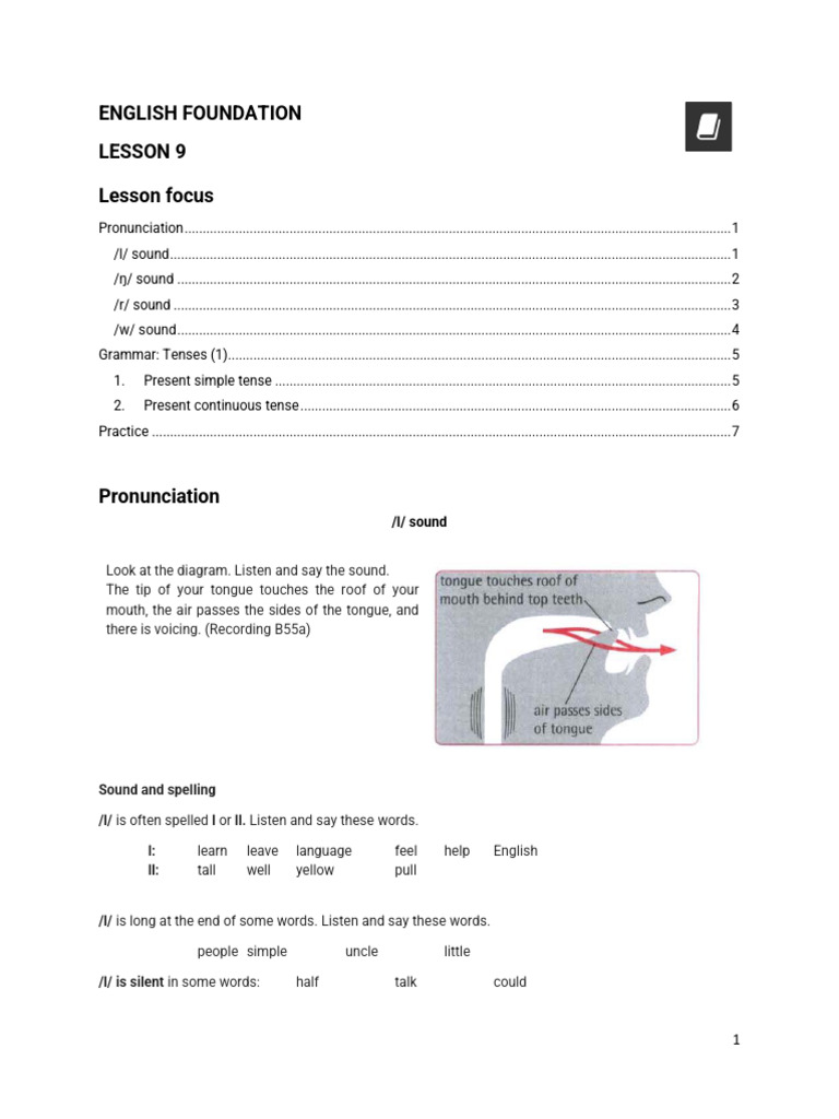 English Foundation - Speaking. Lesson 9.120 | PDF | English Language ...
