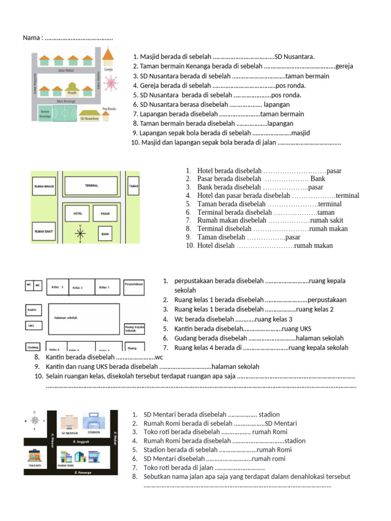 Soal Denah Dan Mata Angin | PDF