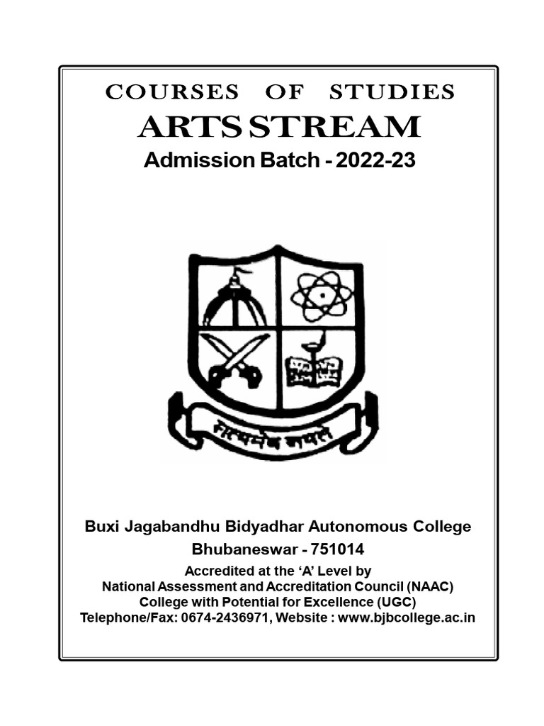 Arts BJB SYLLABUS 2022-23 | PDF | Academic Term