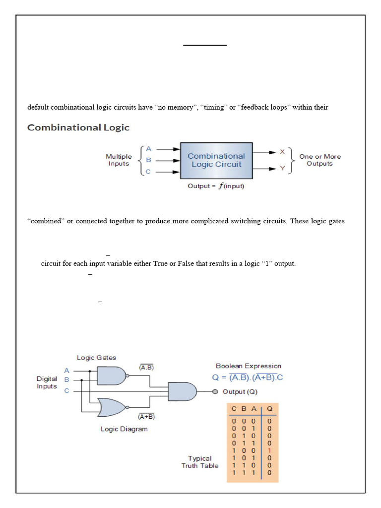 Lecture 3 Logic Simplification And Combinational Logic Design Pdf 1857