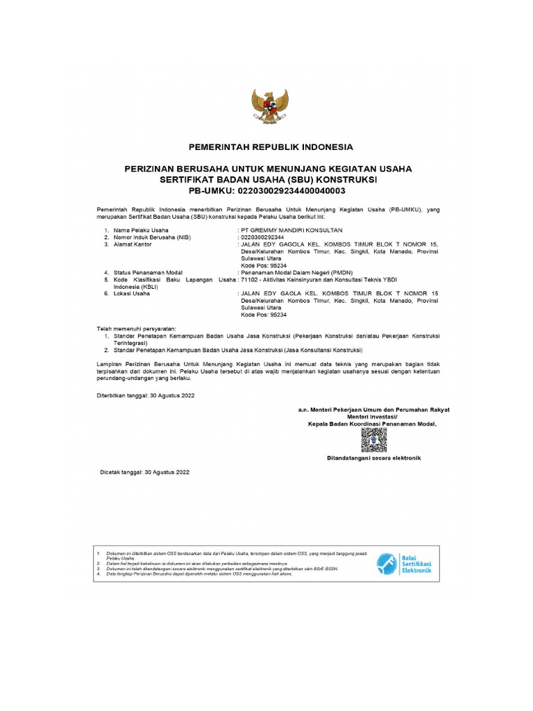 SBU RK001 - Jasa Rekayasa Bangunan Gedung | PDF