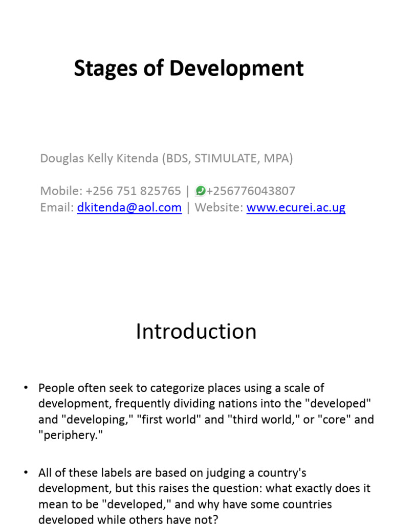4-STAGES OF DEVELOPMENT | PDF | Economies | Economics