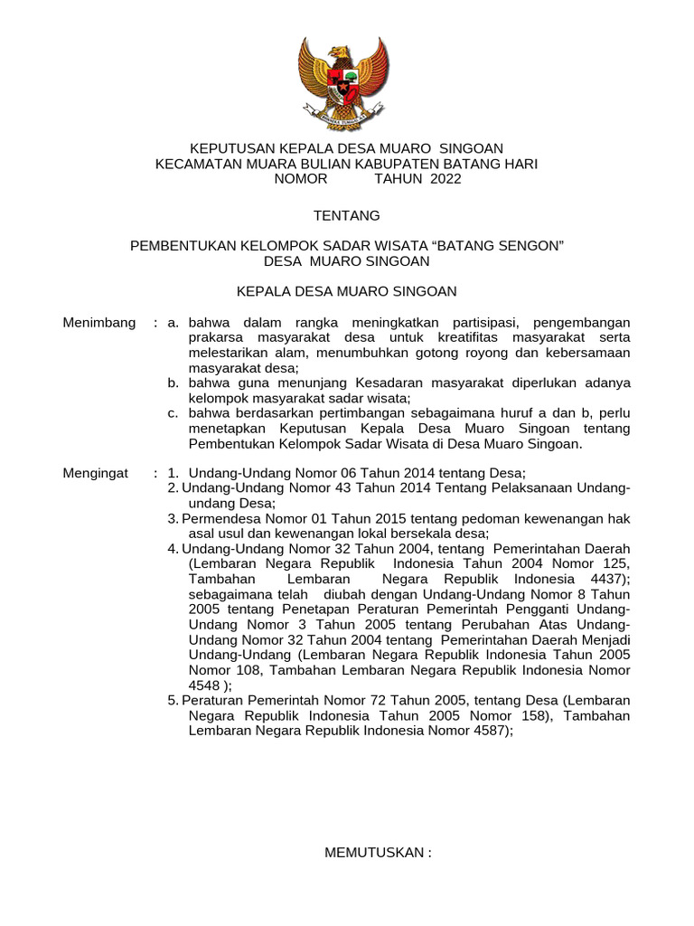 SK Pokdarwis 2022 | PDF