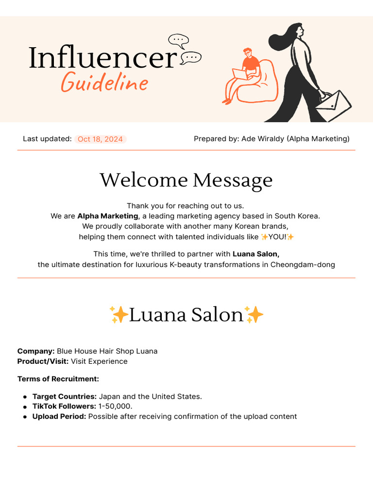 Influencer Guideline - Luana | PDF