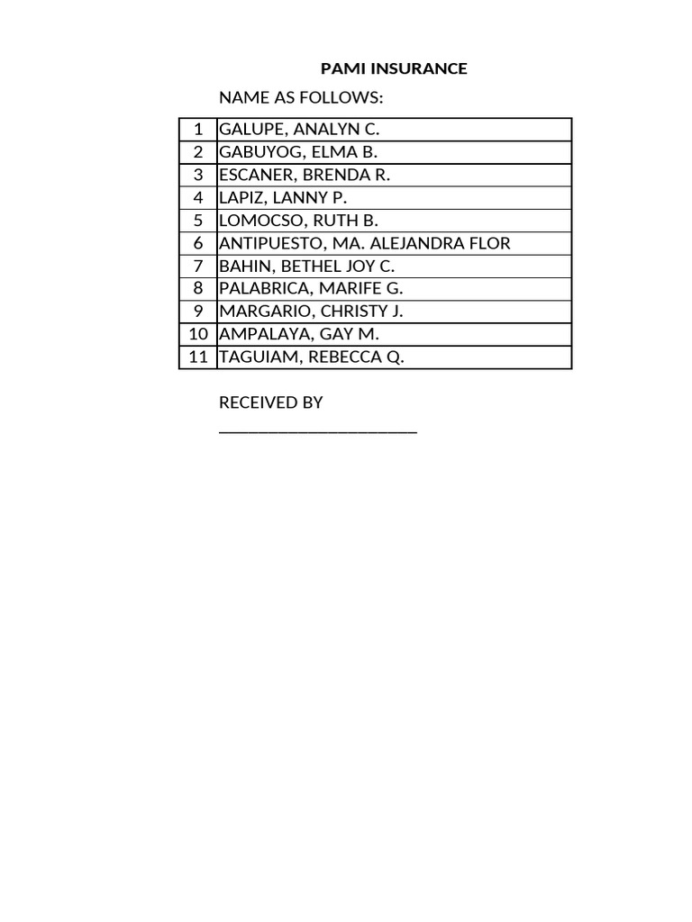 Pami Transmittal | PDF