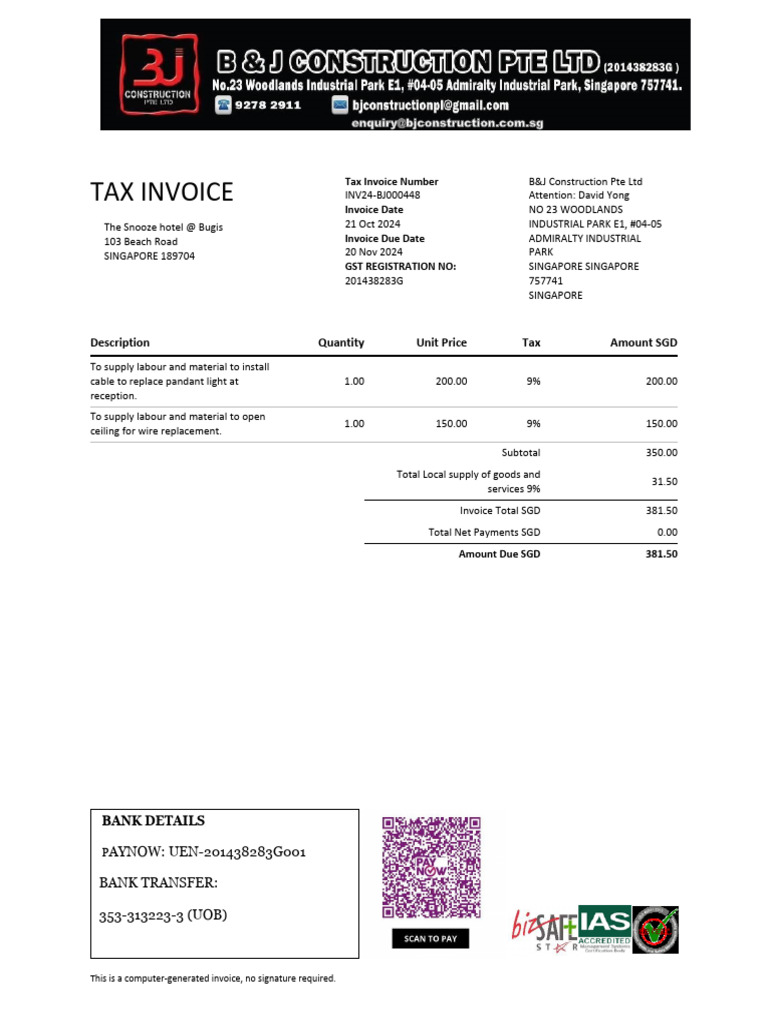 Invoice INV24-BJ000448 | PDF | Invoice | Payments