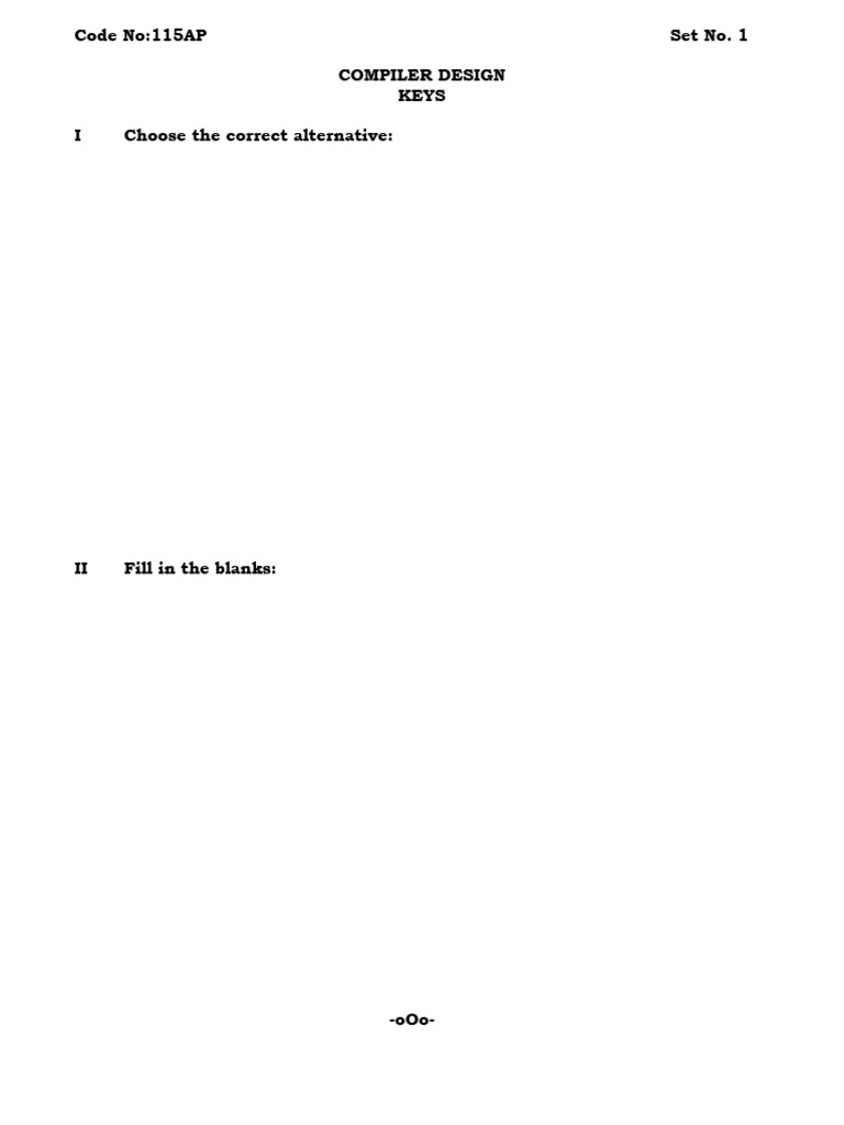 115ap-Compiler Design Oct 2015 Key | PDF