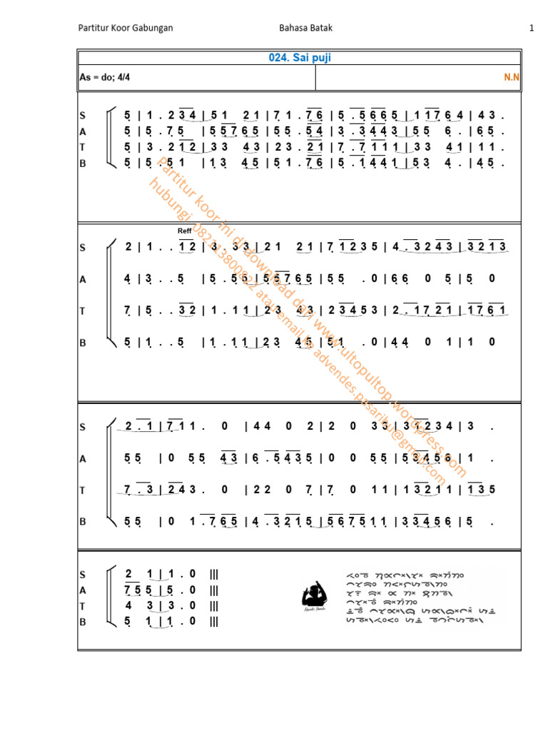 Sai Puji - Koor SATB | PDF