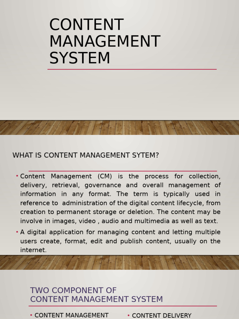 Content Management System | PDF | World Wide Web | Internet & Web