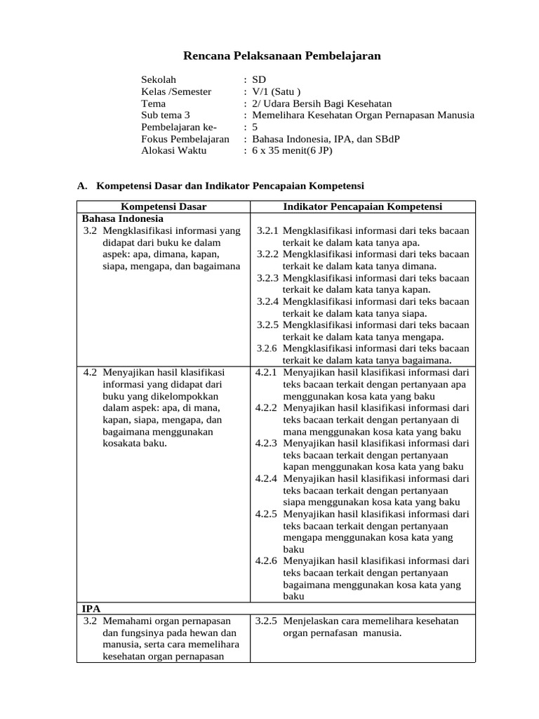 Tema 2 ST 3 PB 5 RPP | PDF