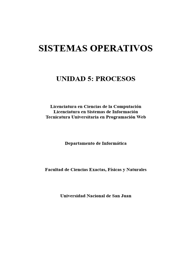 U5-Procesos | PDF | Hilo (Computación) | Proceso (Computación)