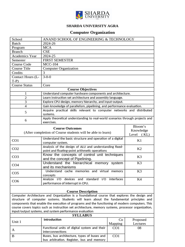 computer organization | PDF | Computer Data Storage | Central Processing Unit