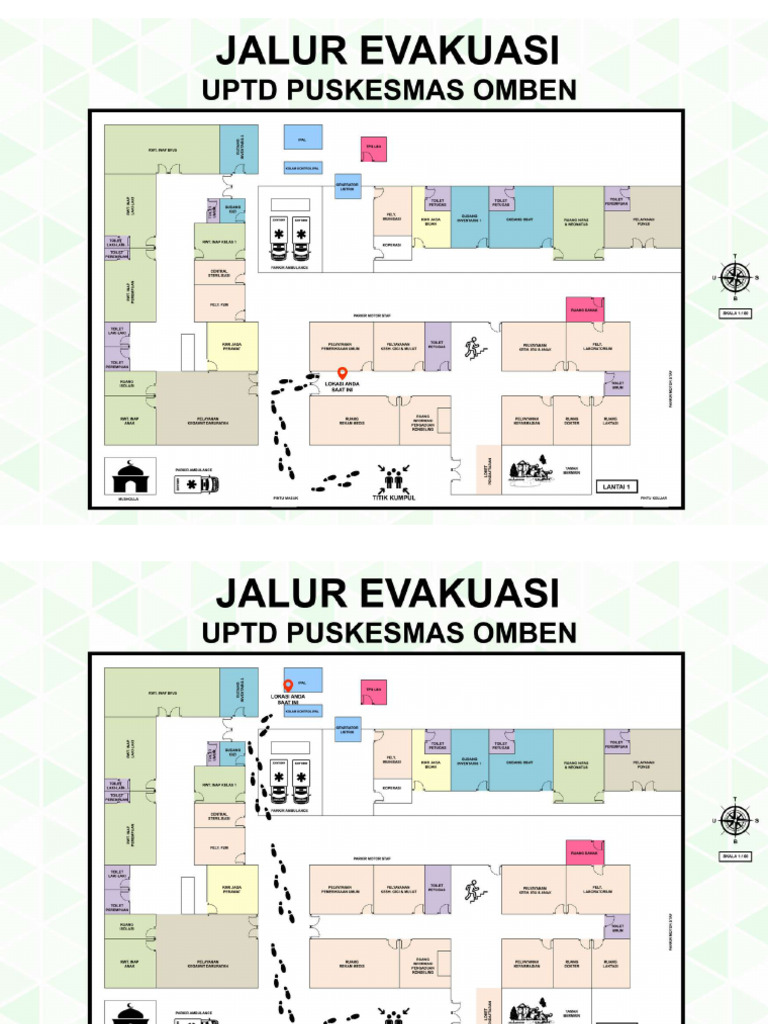 Jalur Evakuasi Puskesmas Omben | PDF