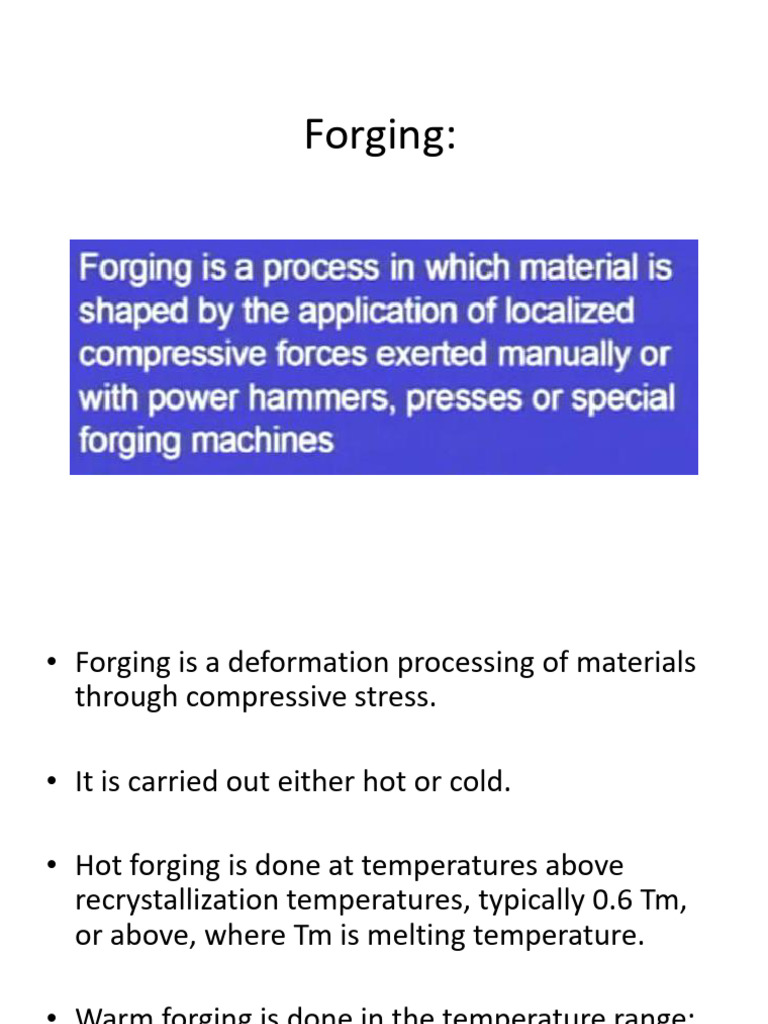 1 Forging | PDF | Forging | Metals