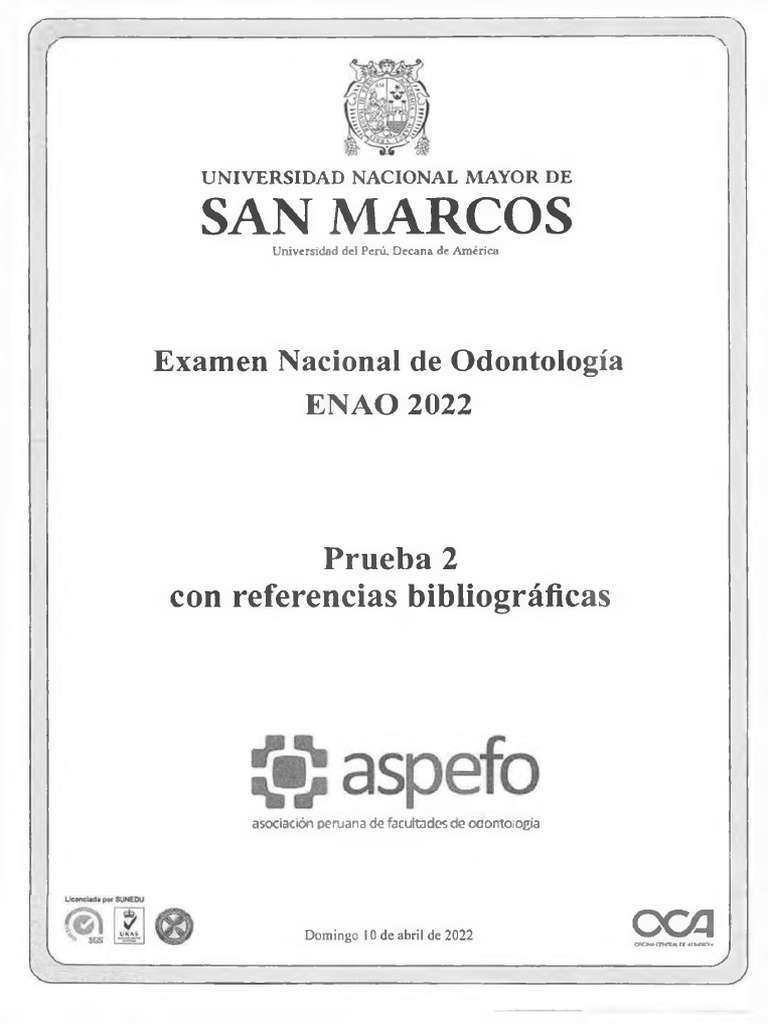 Enao 2022 P02 1 | PDF | Odontología | Cirugía Oral y Maxilofacial