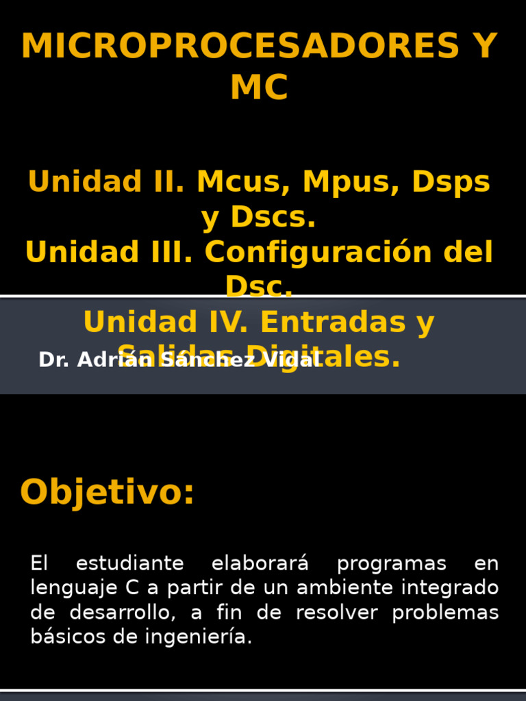Programación de Microcontroladores DSP | PDF | Procesador de señal digital | Equipo de oficina