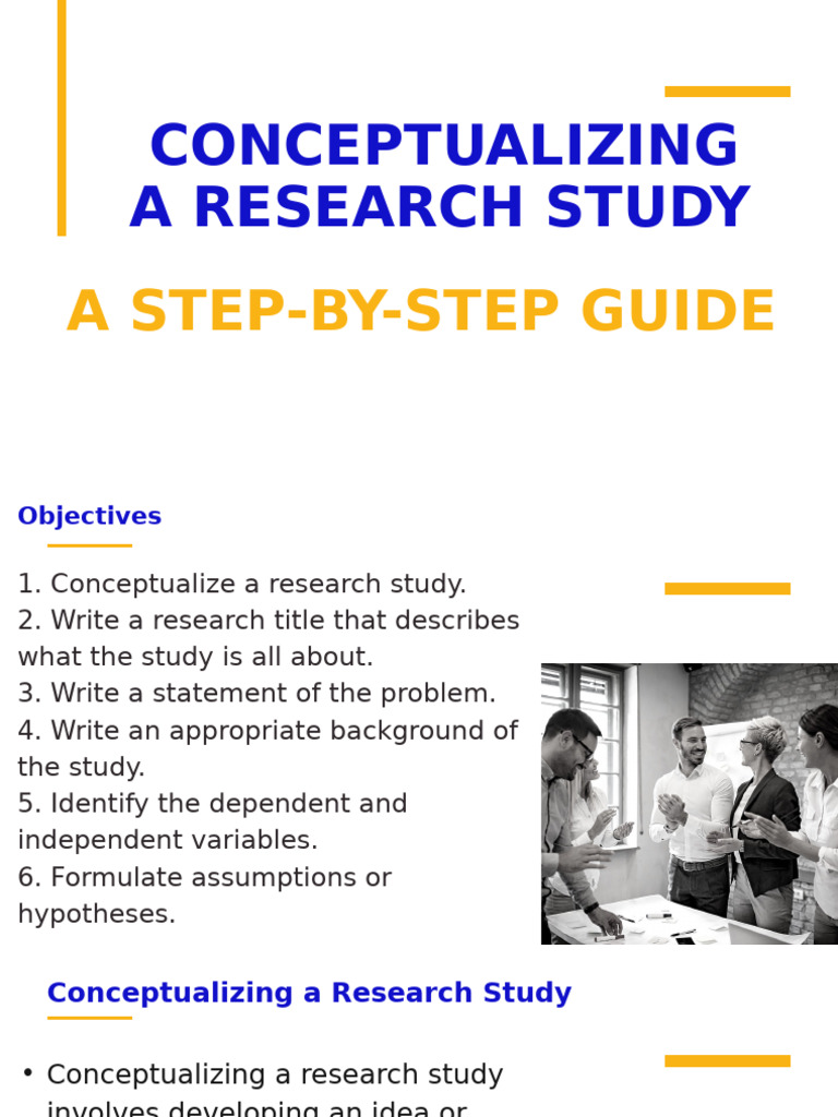 Title Conceptualizing A Research Study Subtitle A Step-by-Step Guide ...