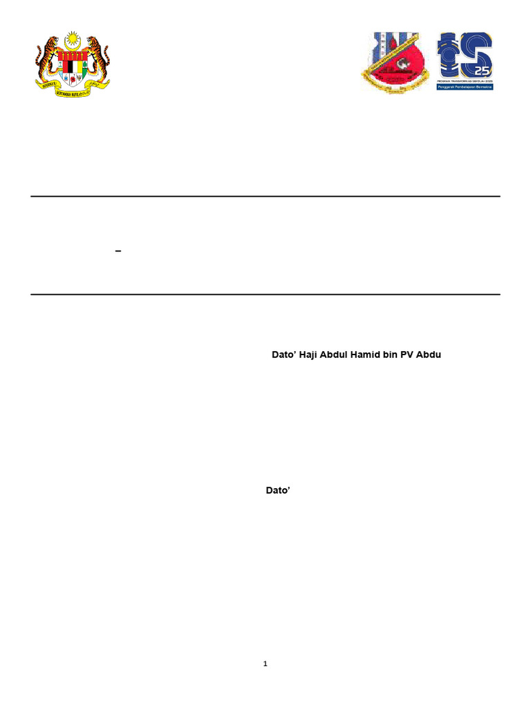 Majlis Perasmian Dewan Terbuka SMKD | PDF