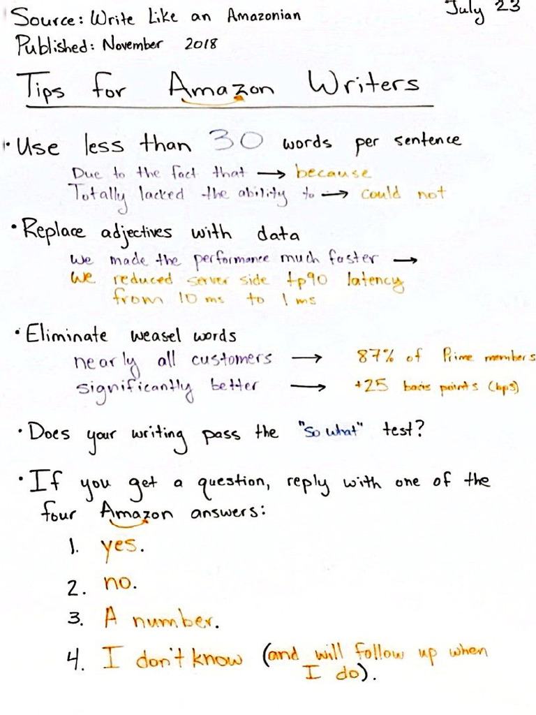 Write like Amazonian | PDF