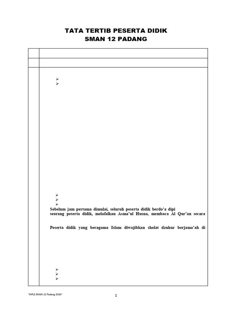 Tata Tertib Peserta Didik | PDF